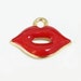 Red Enameled Lips Charm - Etsy