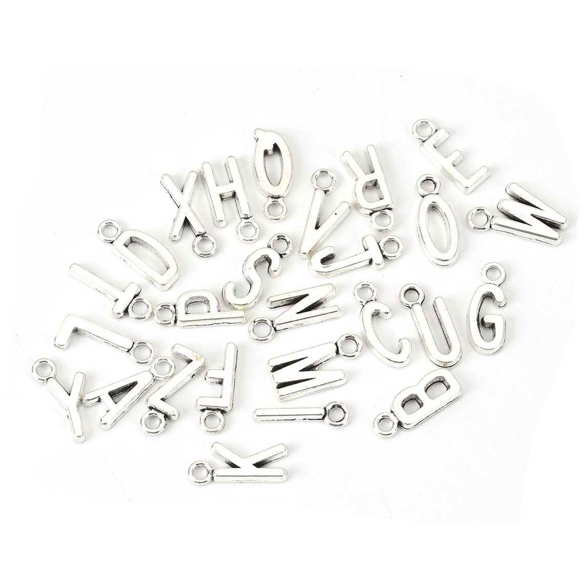 Block Letter Charm - Etsy