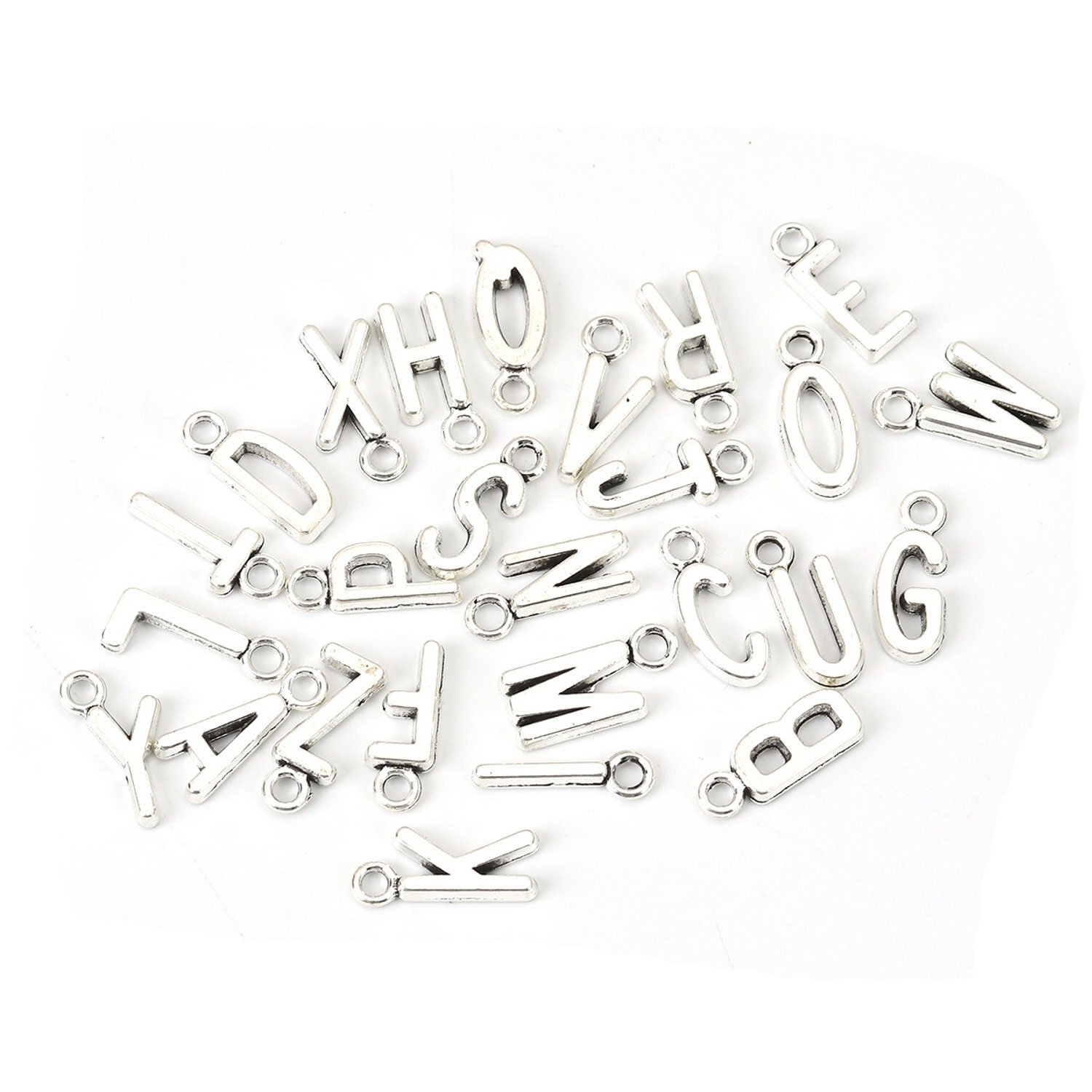 Block Letter Charm - Etsy