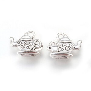 Double Sided Teapot/w Cup Charm - Etsy