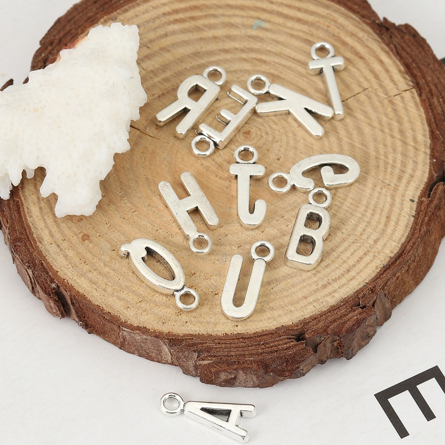 Block Letter Charm - Etsy