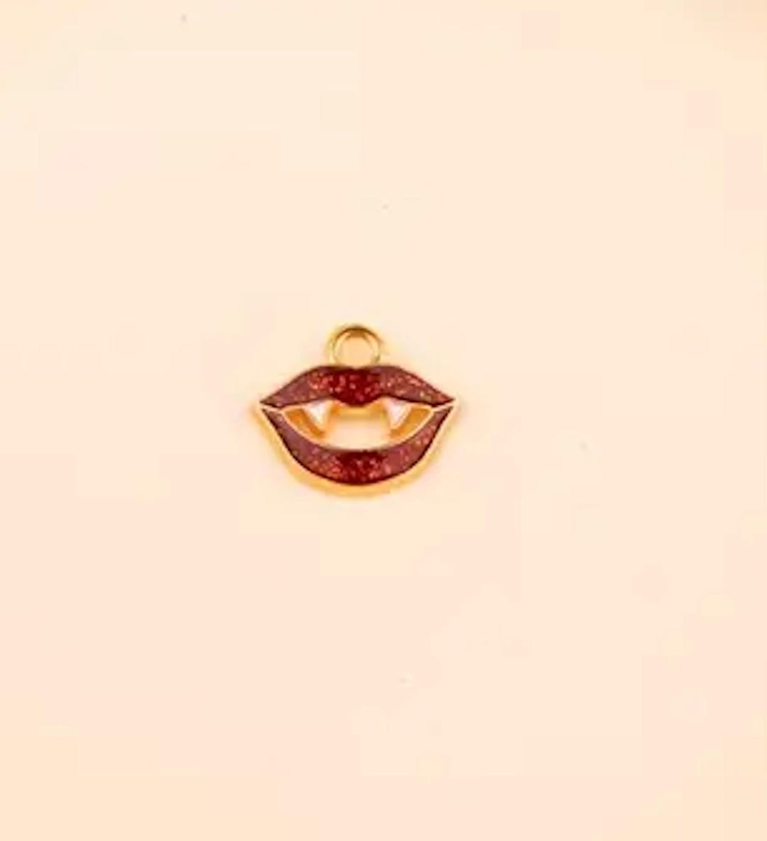 Enamel Vampire Fangs Charm - Etsy