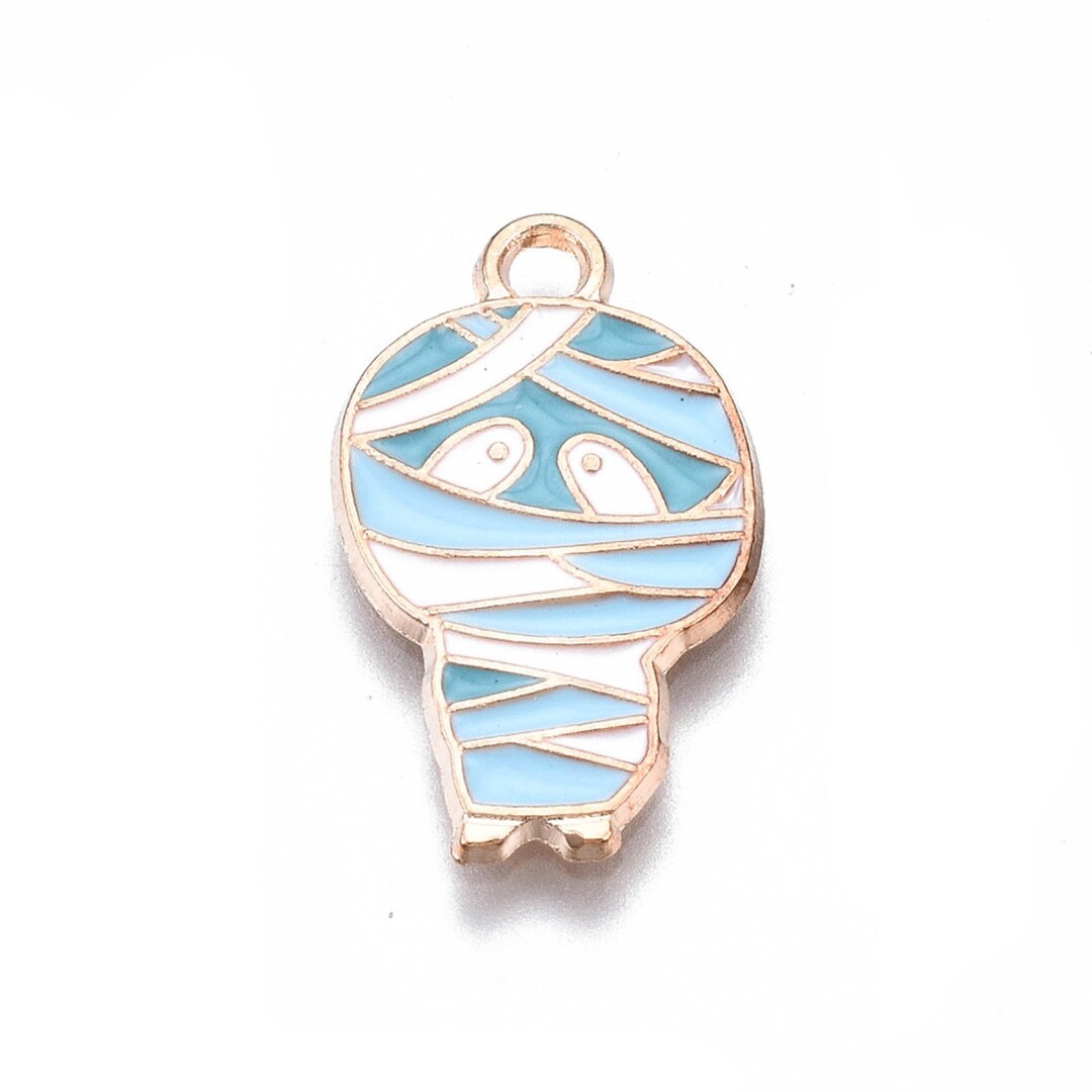Enamel Blue Mummy Charm - Etsy