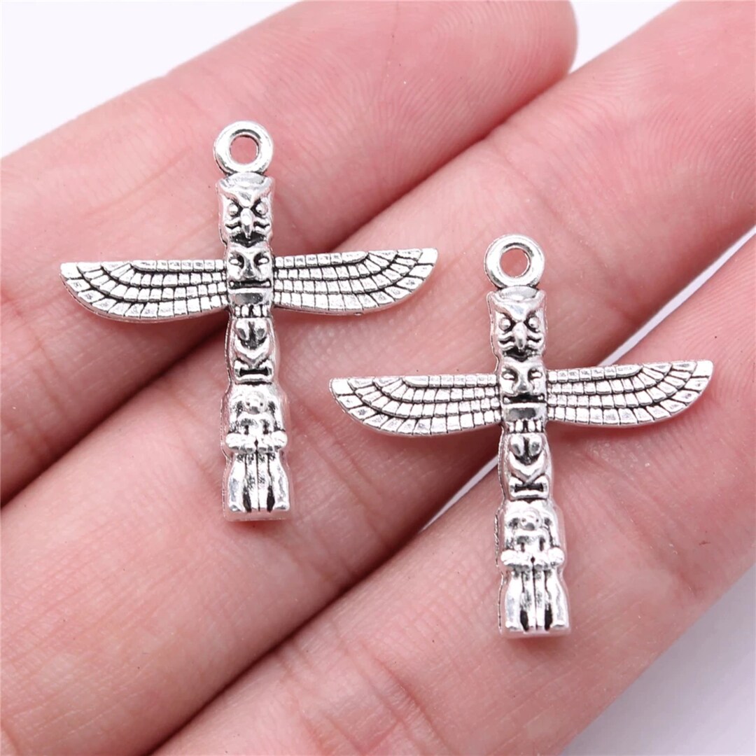 Double Sided Totem Pole Charm - Etsy