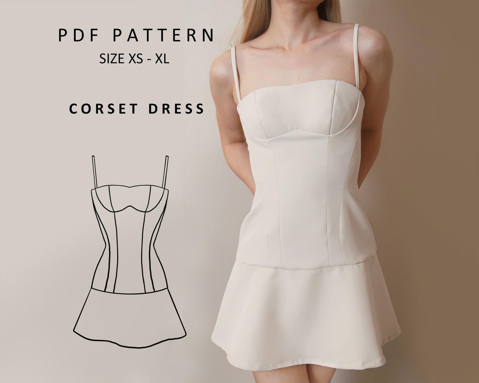 Corset Dress PDF Patterns, Sewing Pattern - Etsy