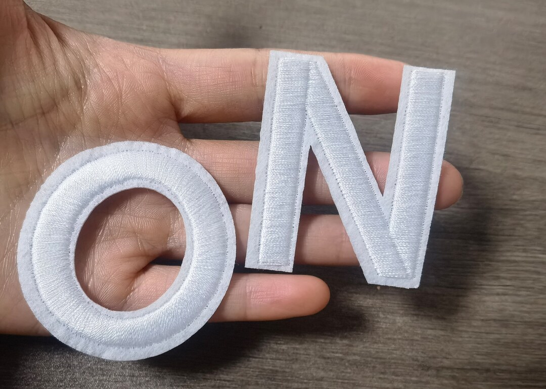 Embroidered Letter Patch: Iron On/sew on White Applique (2.16") - Etsy