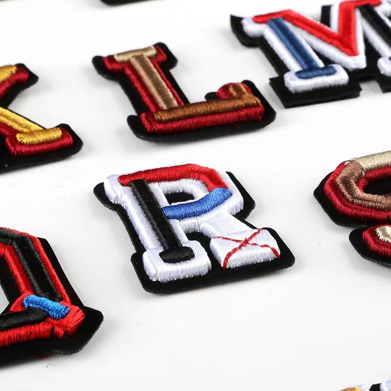 3D Embroidered Letter Patch: Sew-on Applique, English Alphabet - Etsy