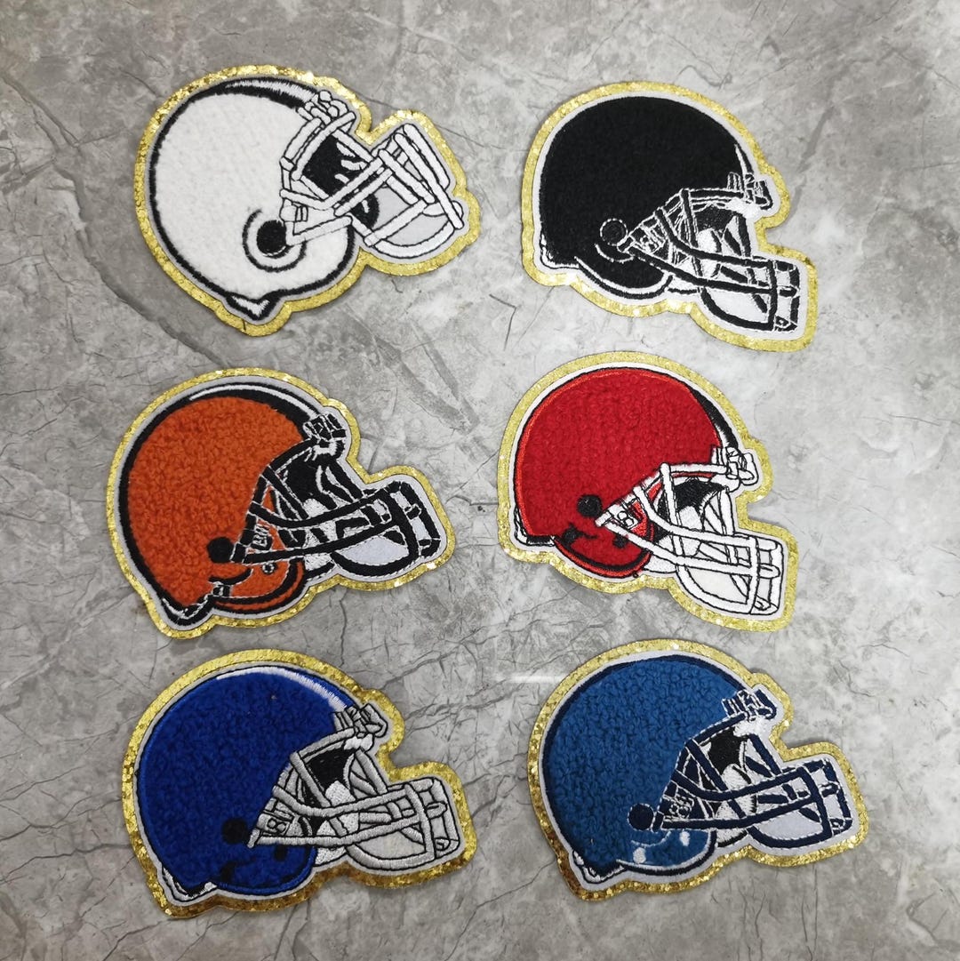 Glitter Football Helmet Patch: Iron-on Game Day Applique - Etsy