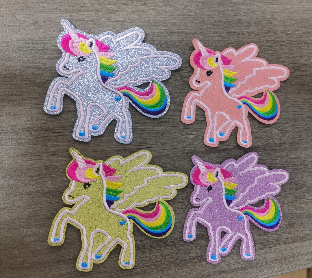 Shinning Silver/gold/purple/pink,unicorn Patch,glitter,iron on Patch ...