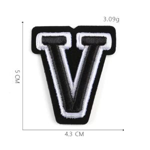 3D Embroidered Letter Patch: Sew-on Applique, English Alphabet - Etsy
