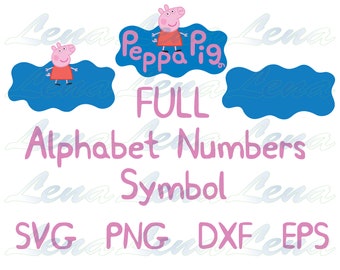 Peppa pig letters | Etsy