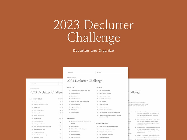 2023 Declutter Challenge - Etsy