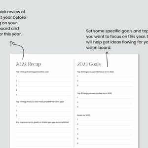 2023 Vision Board Template | 2023 Goal Setting - Etsy