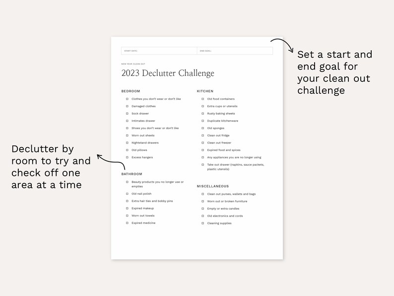 2023 Declutter Challenge - Etsy