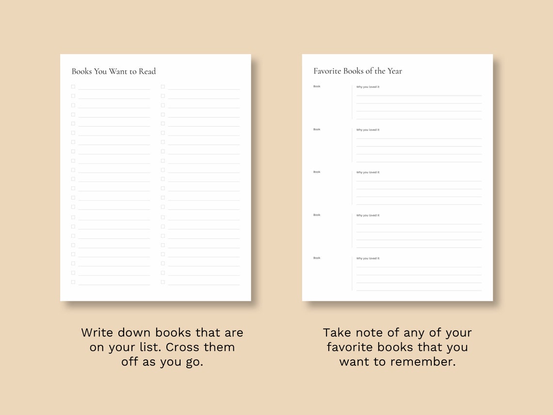 Daily Reading Challenge | Reading Tracker | Book List - Etsy