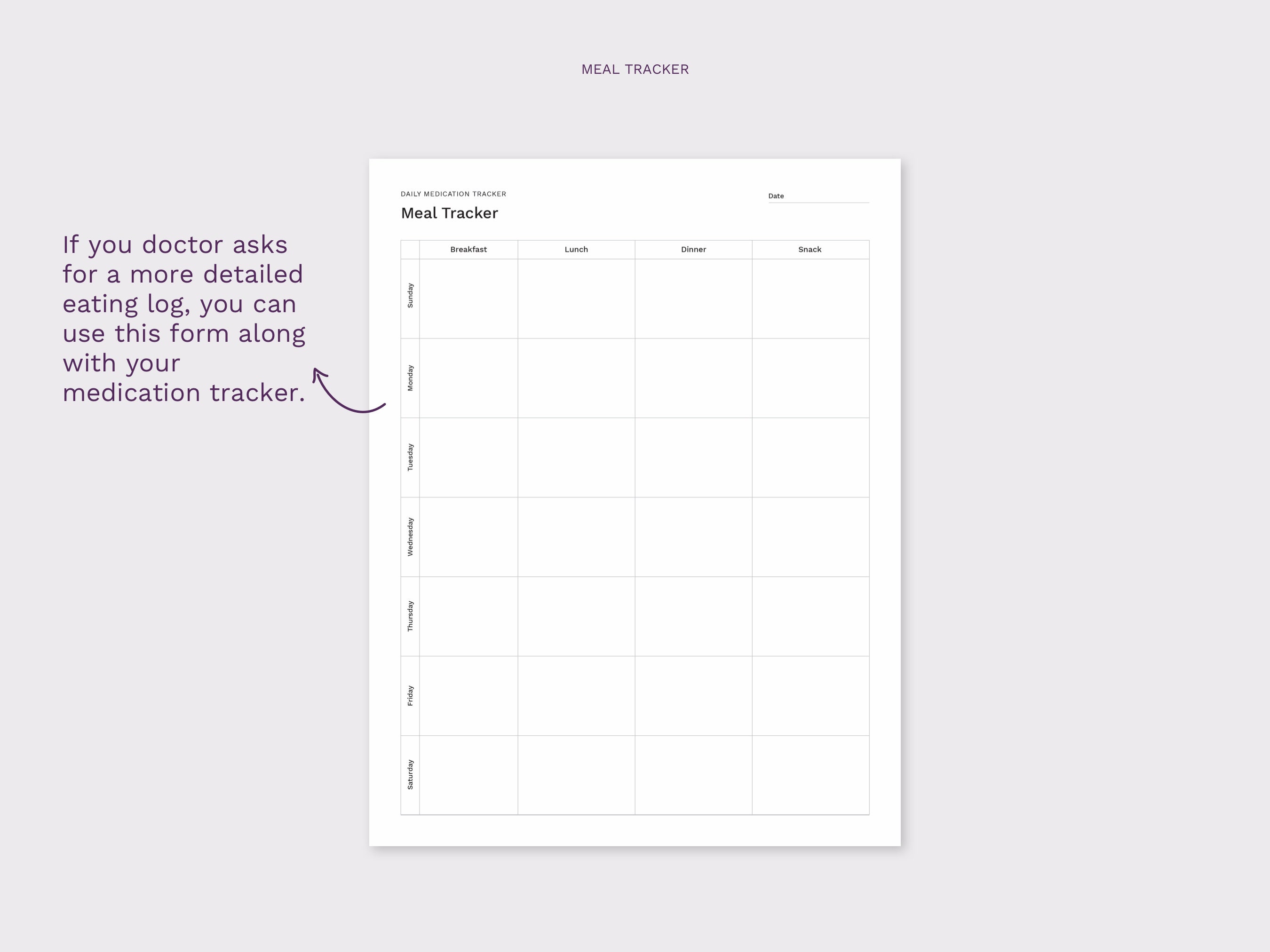 Post Op Medicine Tracker | Daily Medication Diary | Post Surgery Care ...