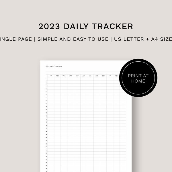Yearly Habit Tracker 2023 - Etsy