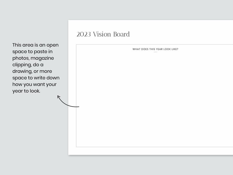 2023 Vision Board Template | 2023 Goal Setting - Etsy