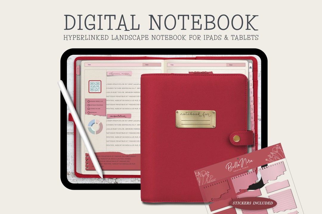 Horizontal Digital Notebook, Digital Notes,cornell Journal,goodnotes ...