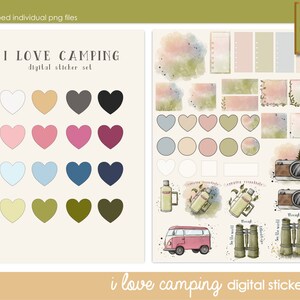 Camping Digital Planner Stickers Goodnotes ,ipad Digital Stickers ...