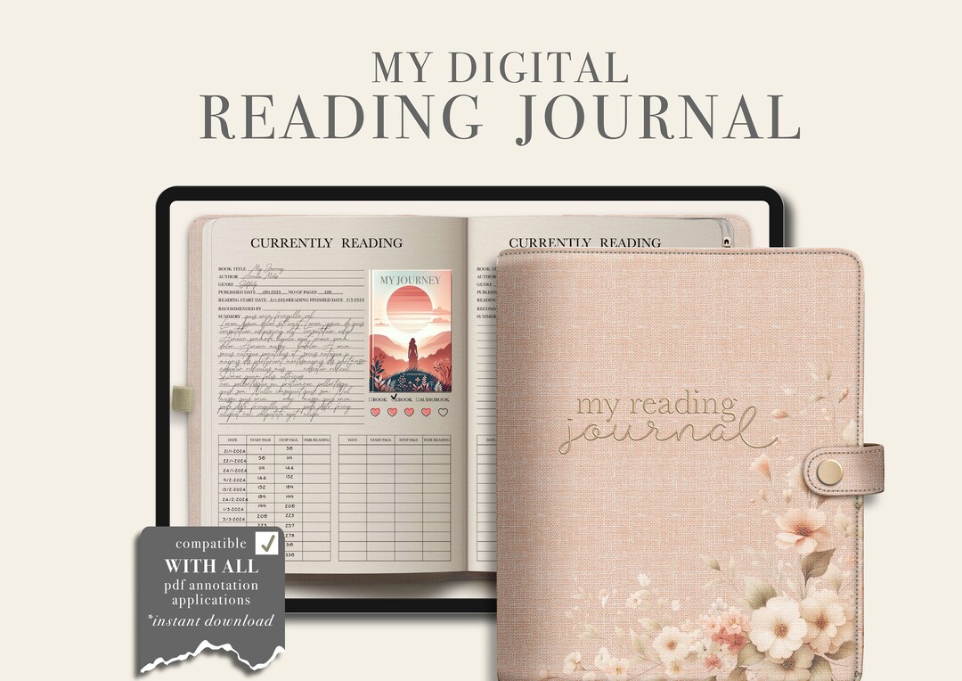 Goodnotes Book Log Tracker, Digital Reading Log, Digital Bookshelf ...