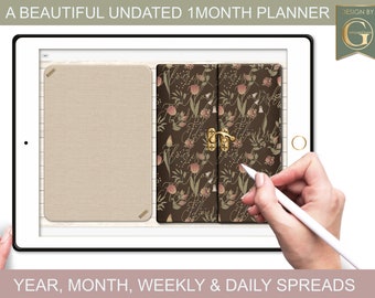 One Month Digital Planner Undated Goodnotes Planner iPad - Etsy