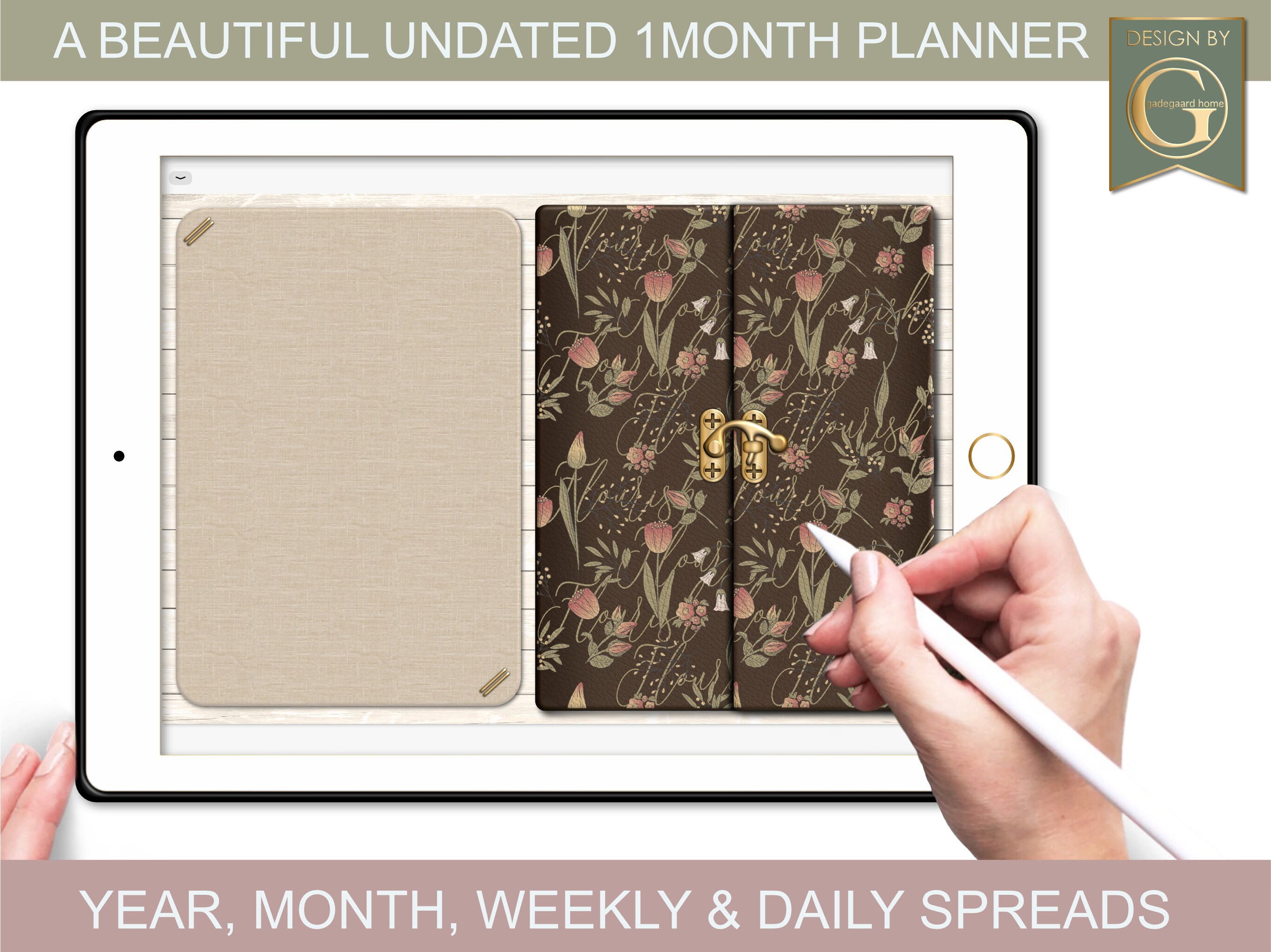 One Month Digital Planner for Goodnotes or Xodo Ipad or - Etsy