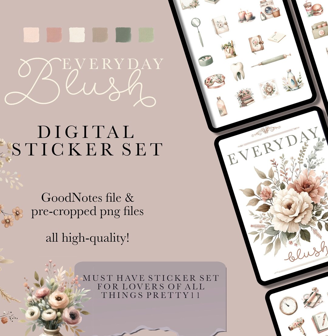 Everyday Life Digital Stickers, Daily Planner Stickers ...
