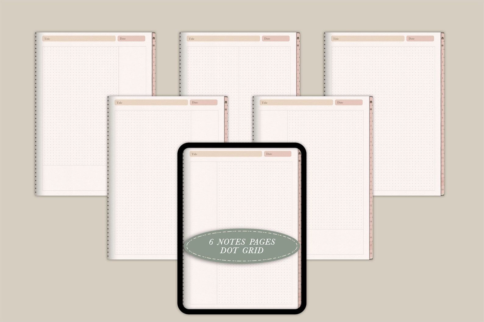 Portrait Digital Notebook, Digital Notes,cornell Journal,goodnotes ...