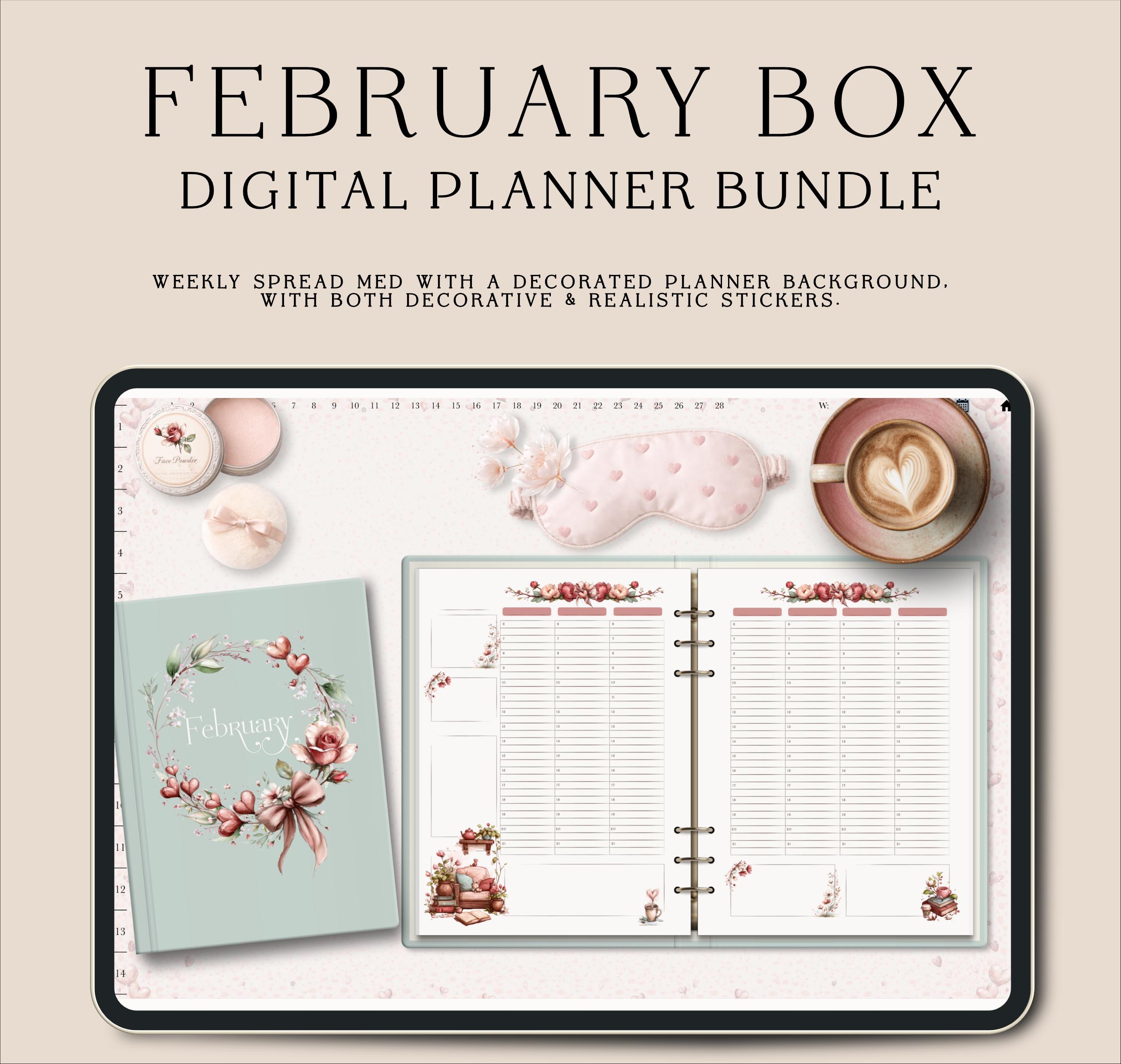 February 2026 Digital Planner Bundle | Cozy Winter Planner Stickers ...
