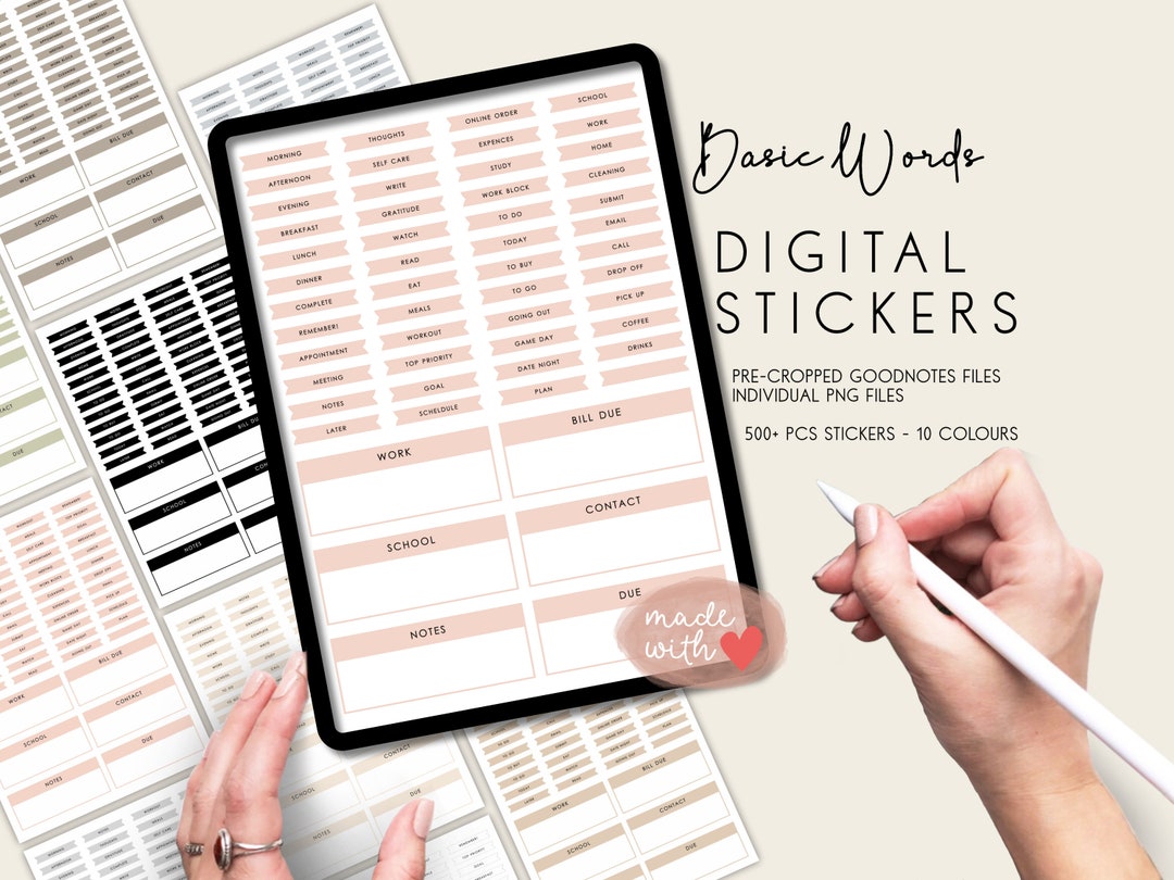 Digital Functional Sticker Set | Digital Reminders | Organizing Stickers | to Do Stickers ...