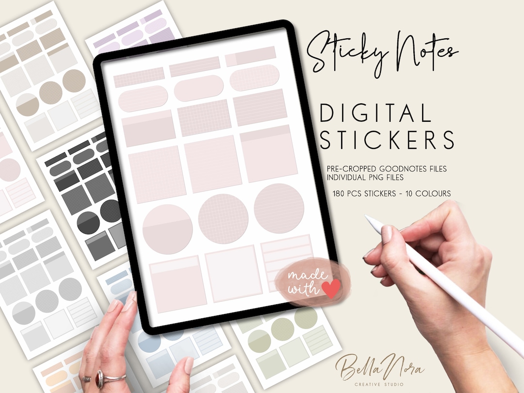 Digital Functional Sticker Set | Digital Sticky Notes | Organizing ...