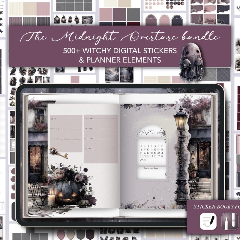 Gothic Sticker Journals - Etsy