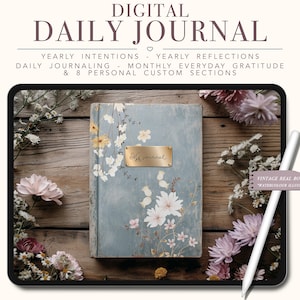 Realistic Digital Daily Journal, Digital Diary iPad Journaling, IOS ...