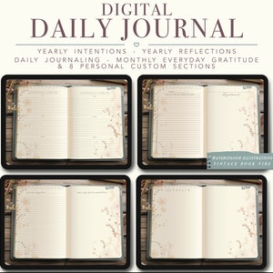 Realistic Digital Daily Journal, Digital Diary iPad Journaling, IOS ...