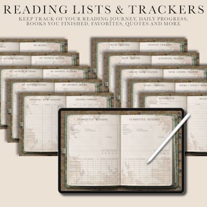 Digital Reading Journal, Digital Goodnotes Book Tracker, iPad Android ...