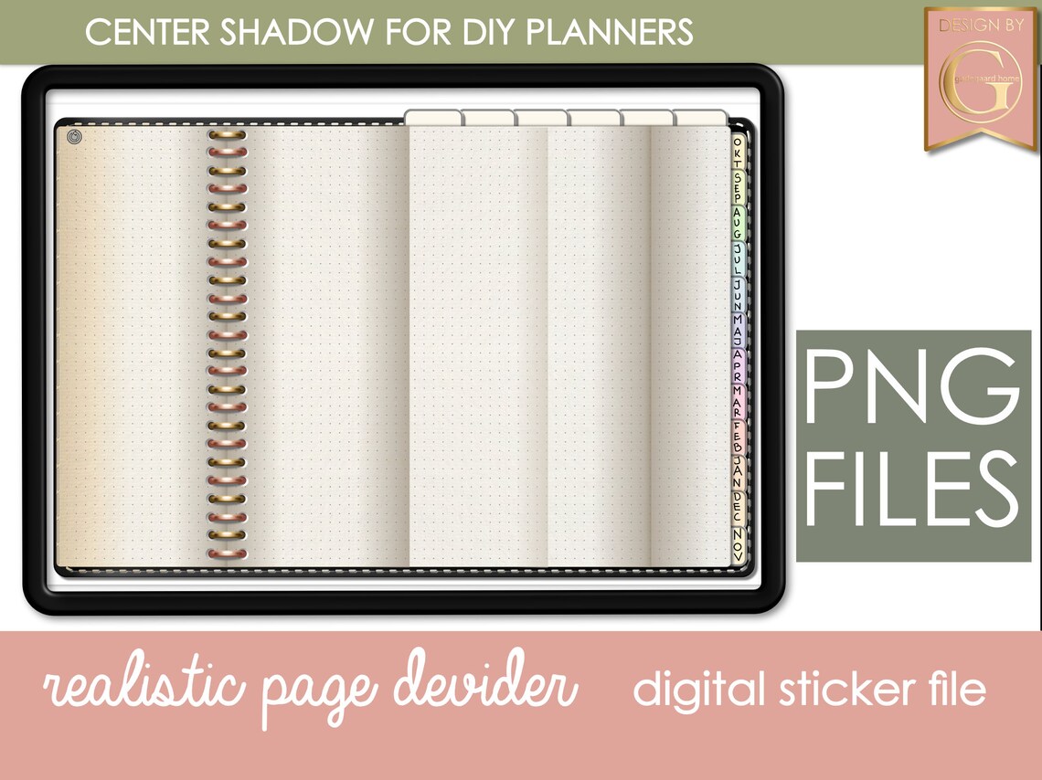 Realistic Rings for DIY Digital Planner, Goodnotes, Ipad, Digital ...