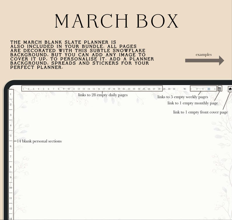 March Digital Planner Bundle | Spring Planner Stickers | Goodnotes ...