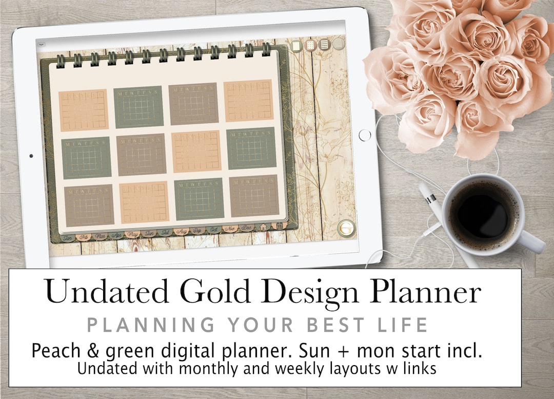 Digital Undated Planner for Goodnotes or Xodo iPad or - Etsy