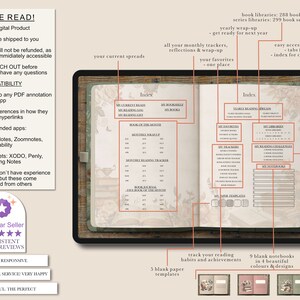 Digital Reading Journal, Digital Goodnotes Book Tracker, iPad Android ...
