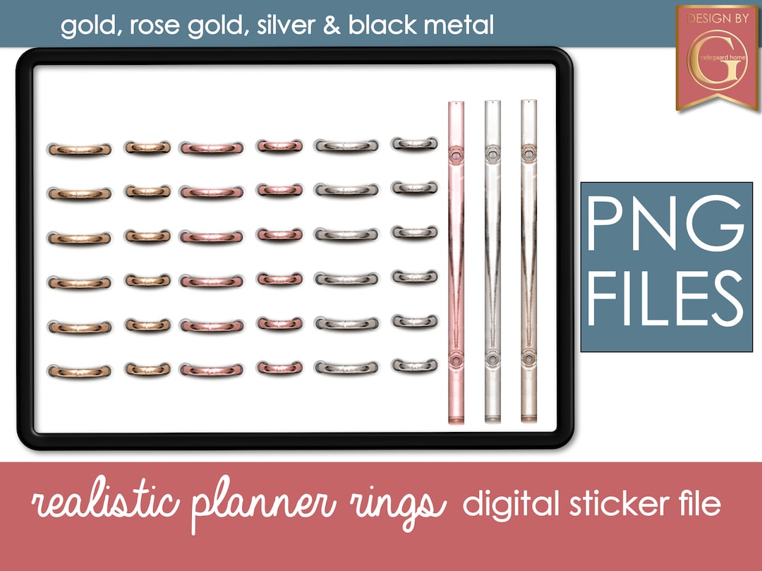Realistic Rings for DIY Digital Planner, Goodnotes, Ipad, Digital ...