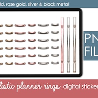 Digital Binder Rings, Coils, PNG SVG Goodnotes, for Planners Books ...