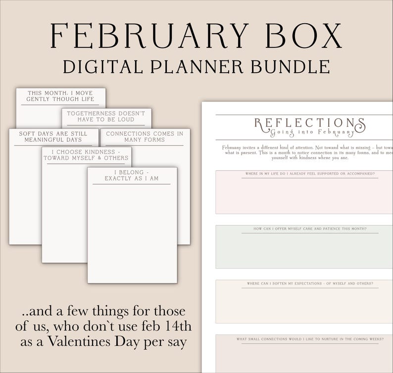 February 2026 Digital Planner Bundle | Cozy Winter Planner Stickers ...