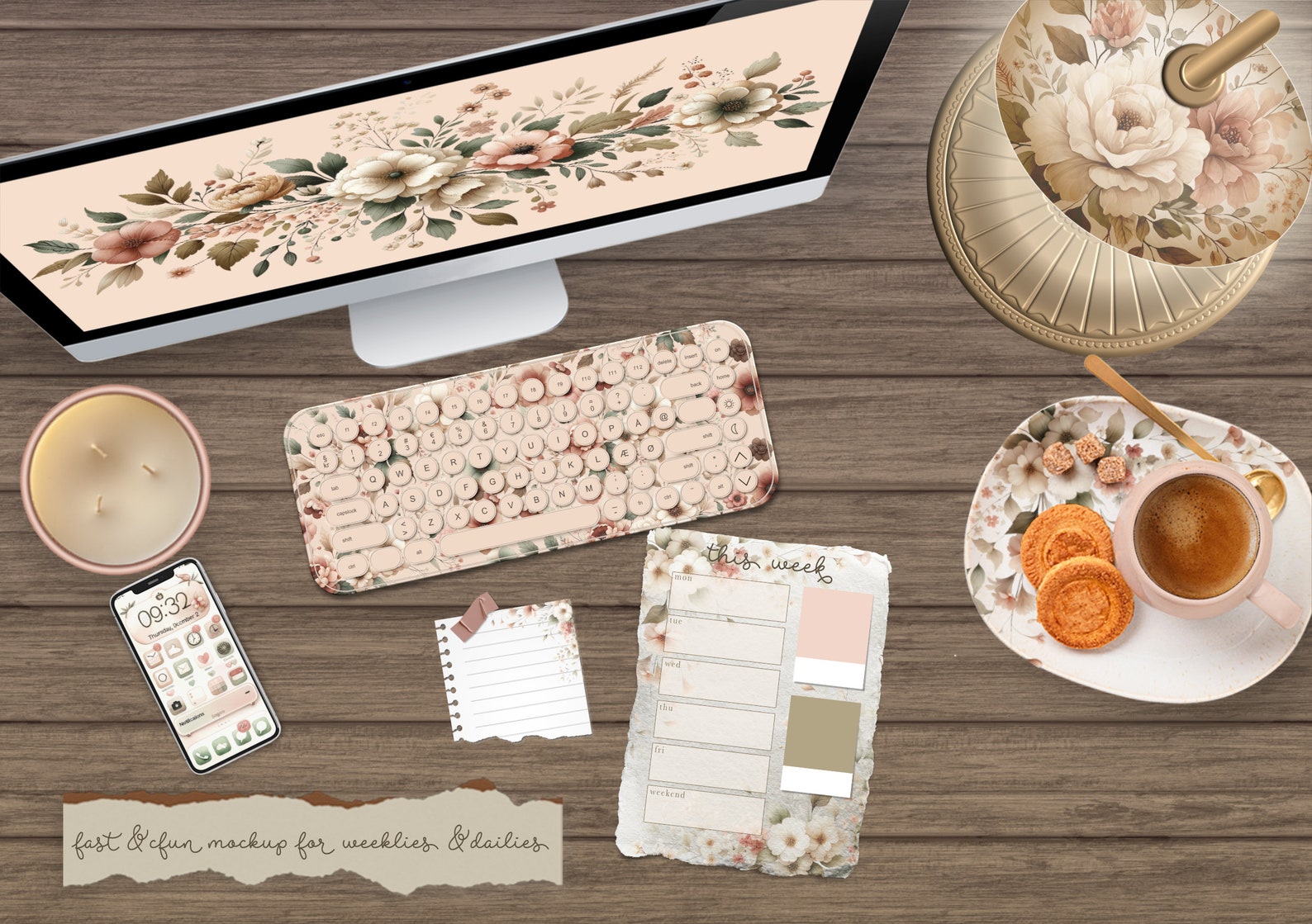Top View Scene Generator, PNG Scene Creator, Goodnotes Digital Mockup ...