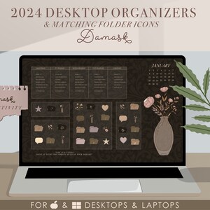 DESKTOP ORGANIZER WALLPAPER Set for Windows and Mac, With 2024 ...
