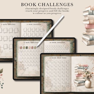 Digital Reading Journal, Digital Goodnotes Book Tracker, iPad Android ...