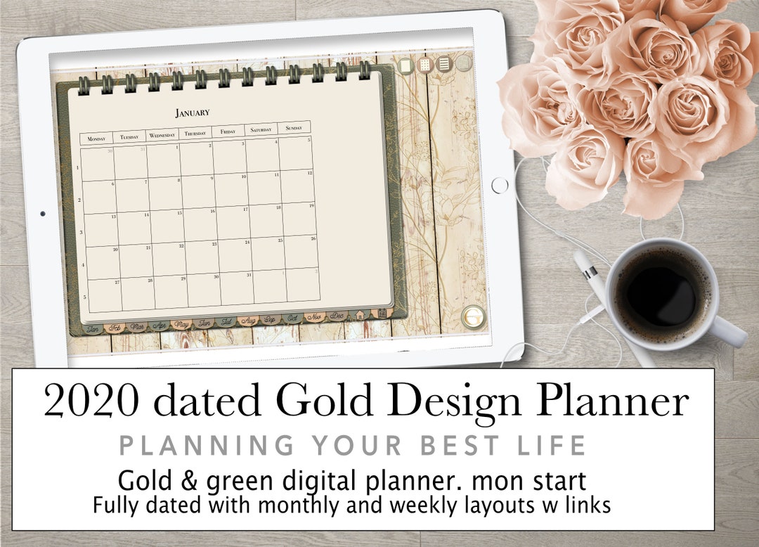 Digital Undated Planner for Goodnotes Xodo or Notability - Etsy