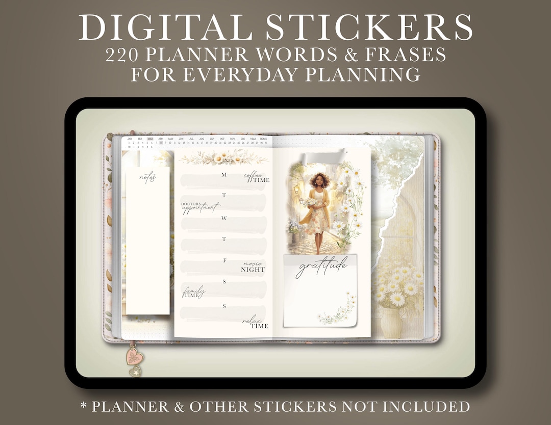 Essential Words & Phrases Noteful Digital Stickers, Goodnotes Sticker ...