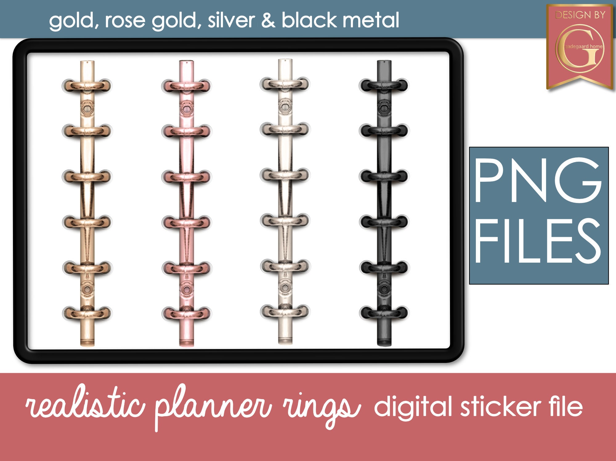 Realistic Rings for DIY Digital Planner Goodnotes Ipad | Etsy