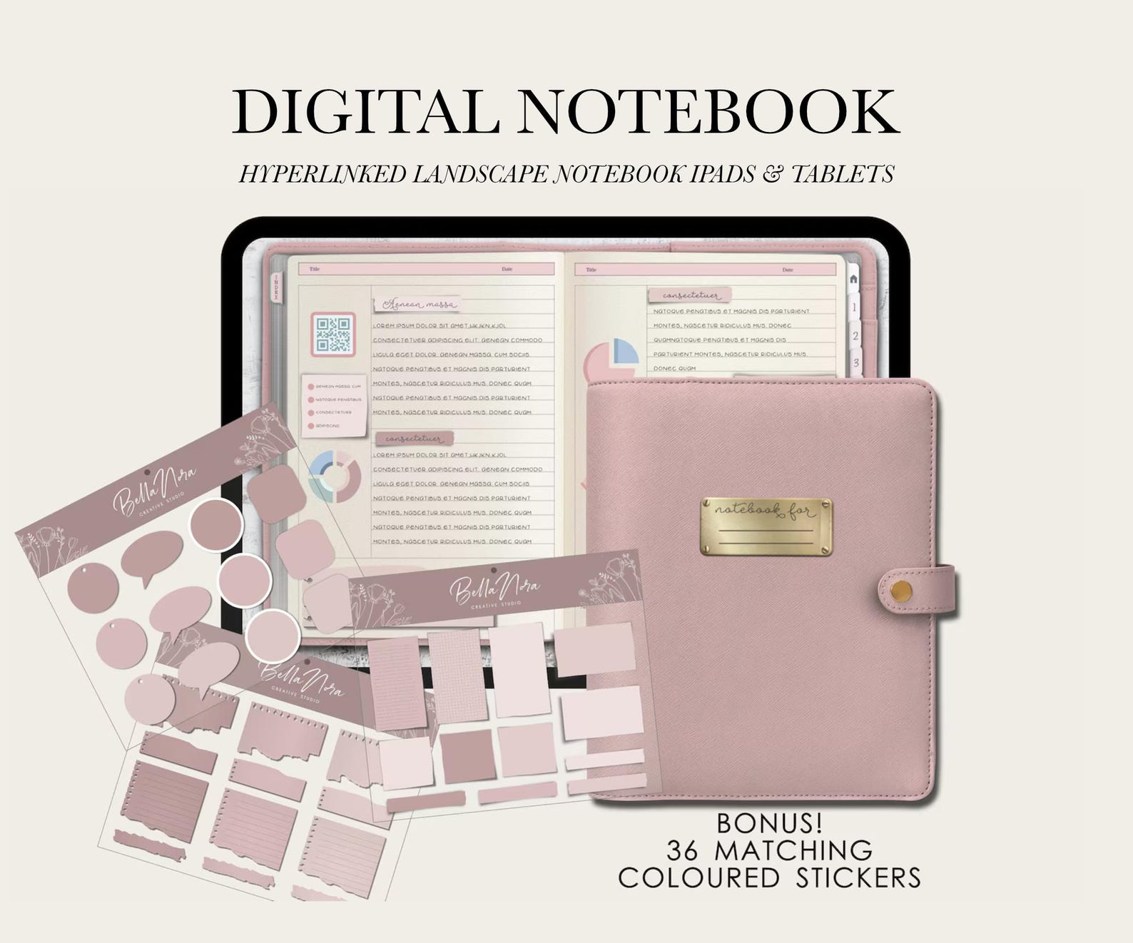 Horizontal Digital Notebook, Digital Notes,cornell Journal,goodnotes ...